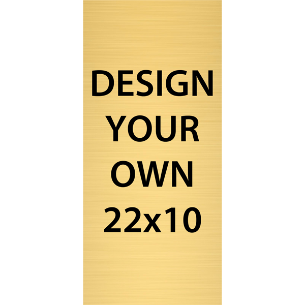 Vertical Engraved Heavy Brass Signs 22" x 10" | Customsigns.com