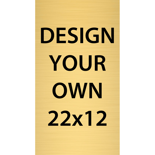 Vertical Engraved Heavy Brass Signs 22" x 12" | Customsigns.com