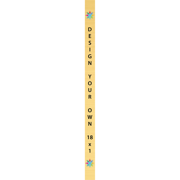 Vertical Full Color Brass Signs 18" x 1" | Customsigns.com