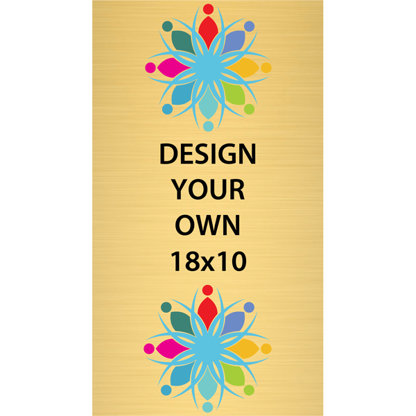 Vertical Full Color Brass Signs 18" x 10" | Customsigns.com
