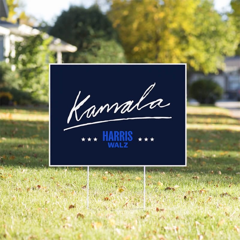 Kamala Signature | Harris Walz Yard Sign - CustomSigns.com